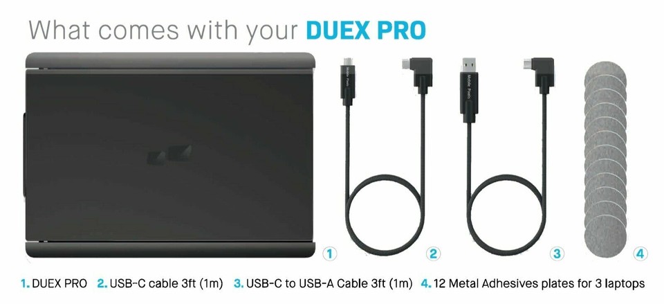 Mobile Pixels Duex Pro - Version 2.0 Portable Monitor for Laptops 12.5 ...