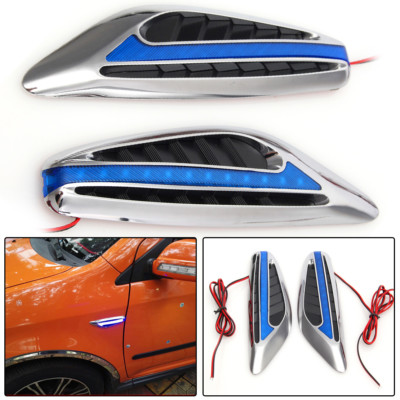 2X Universal Blue Blade Car Steering Light Led Turn Signal Fender Side ...