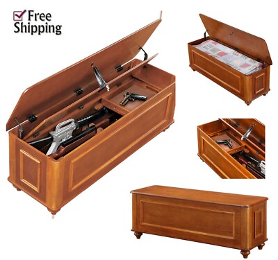 Gun Concealment Bench Cabinet 5 Rifles Storage Shotgun Firearm Foot ...