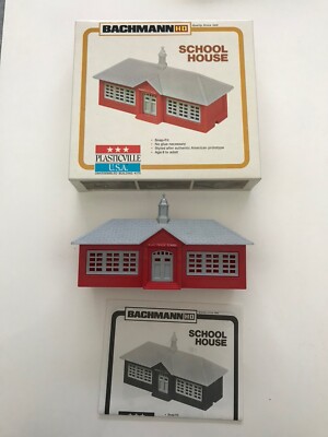 Vintage Antique Plasticville Bachman Schoolhouse HO & Box Collectible ...