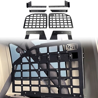 Rear Side Window MOLLE Storage Flank Panel For Jeep Wrangler JK 4-door ...