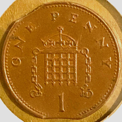 1998 1p One Pence Coin DoubleClipped Planchet flan Mint Error Miss ...