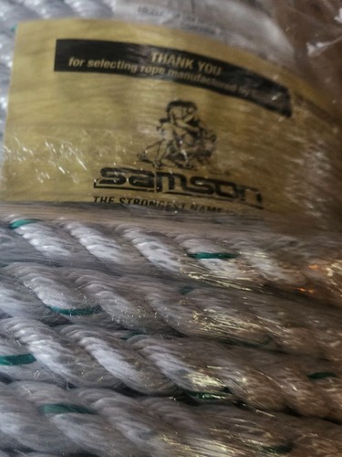 SAMSON USA PRO MASTER 3/4" X 600' WHITE/GREEN 3-STRAND ELITE TOUGH ...