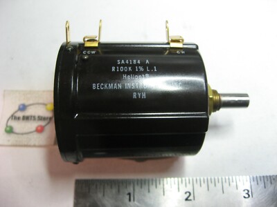 Beckman Helipot 100K 1% Multi-Turn Potentiometer SA4184-A Panel - NOS ...