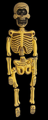 VTG 5’ Big Head Jangles 2003 Skeleton Halloween Eyes Light Up Sings NON ...