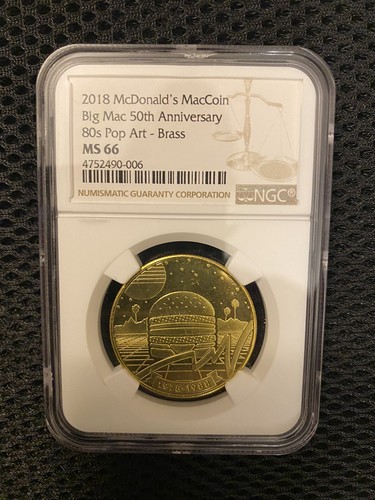 2018 McDonalds Mac Coin 80 Pop Art NGC MS66 Big Mac 50’ Anniversary | eBay