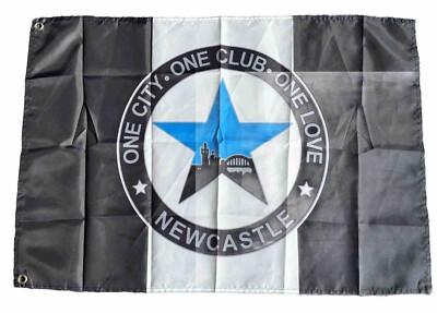 NEWCASTLE UTD ONE CITY ONE CLUB ONE LOVE FLAG 3x2FT TOON ARMY FREE UK ...