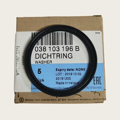 1X OEM Audi A4 A5 Q5 Q7 VW Porsche Engine Oil Level Sensor Seal | Black ...