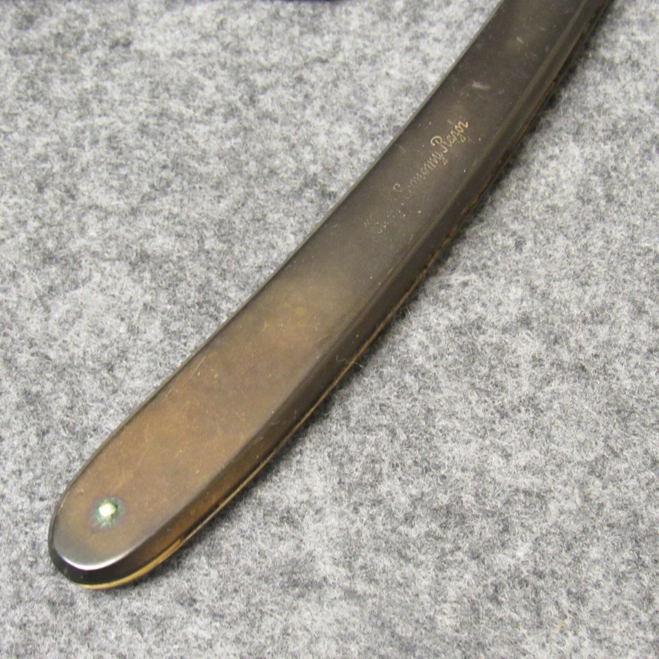 King Razor Mfg Co Indiana PA 6-1/2" Straight Razor " Economy " Black ...