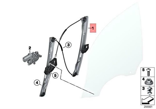 NEW BMW HYBRID 3 M3 F30 WINDOW LIFTER WITHOUT MOTORFRONT RIGHT ...