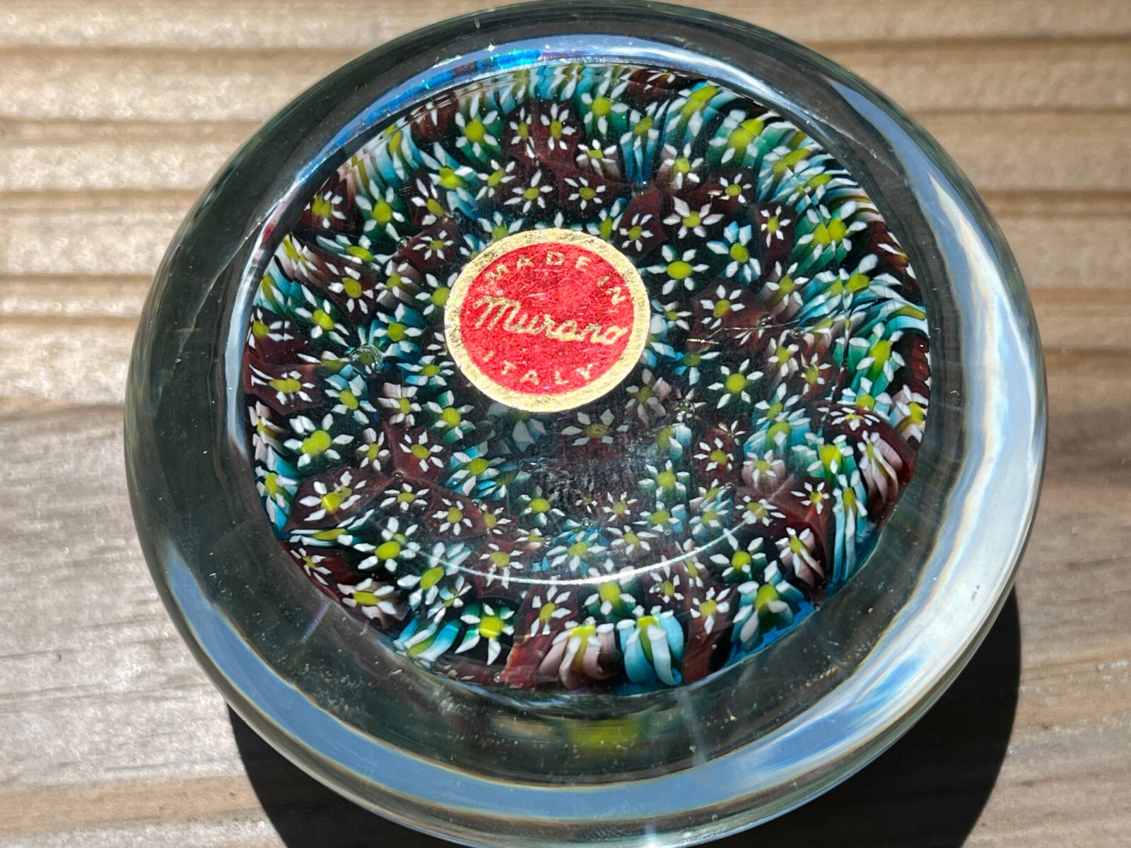 MURANO Italy 3 Fiore or ALT Close Pack Millefiori Cane Glass ...