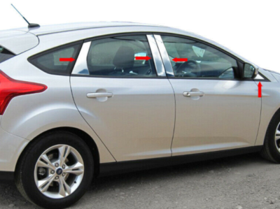 For 2012-2019 Ford Focus 8PC Stainless Steel Chrome Pillar Post Trim | eBay