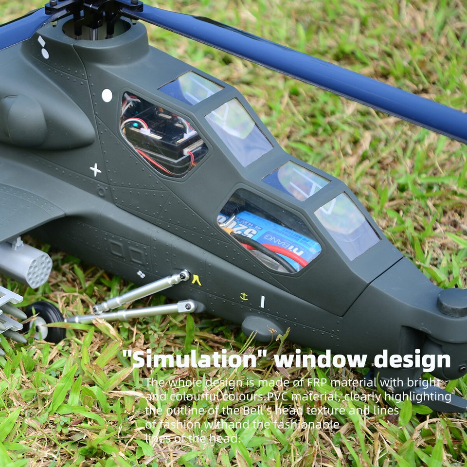 Roban 470 Size CAIC Z-10 Fiery Thunderbol 4 blade RTF RC Helicopter ...