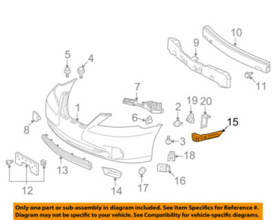 52146-33050 Toyota Stay, front bumper, lh 5214633050, New Genuine OEM ...