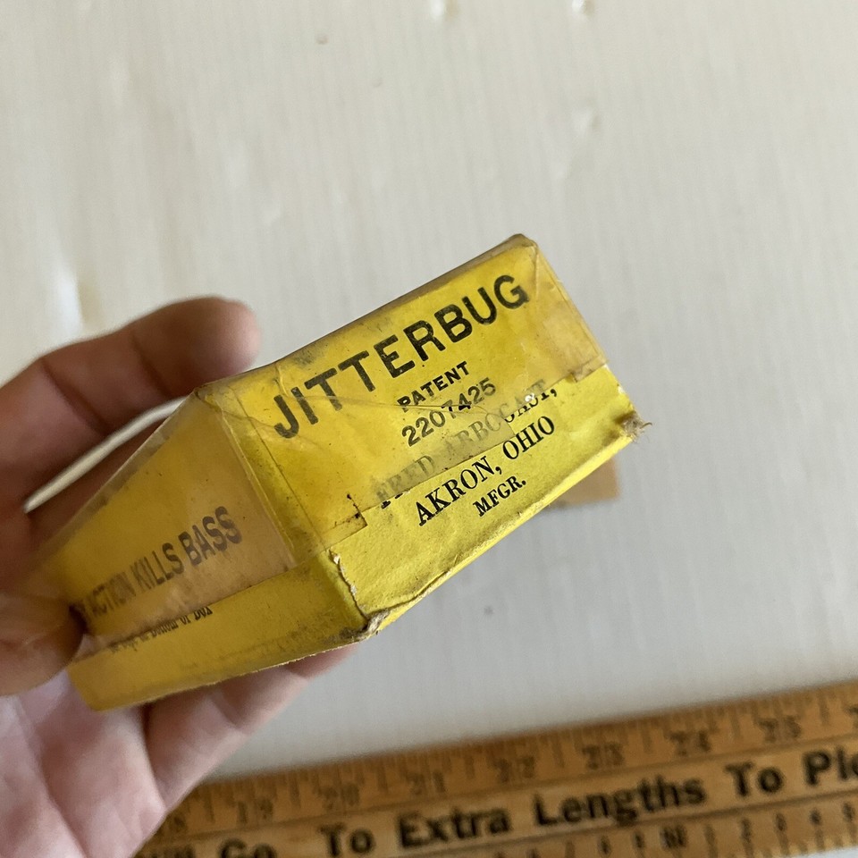 Vintage Fred Arbogast Perch Pattern Jitterbug w/Box and Papers | eBay