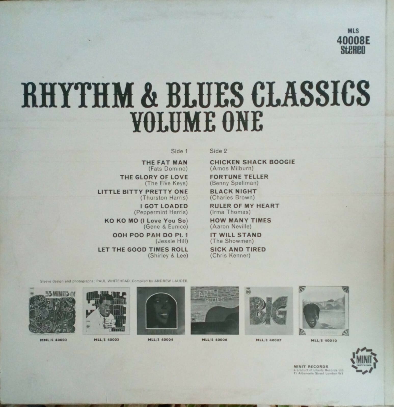 Rhythm & Blues Classics - Volume One - LP - Minit Records | eBay UK