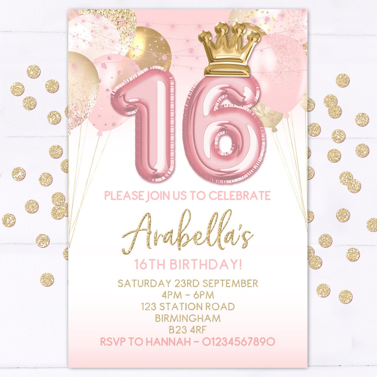 Homemade Sweet 16 Party Invites Sweet 16 Birthday Party Invitation By