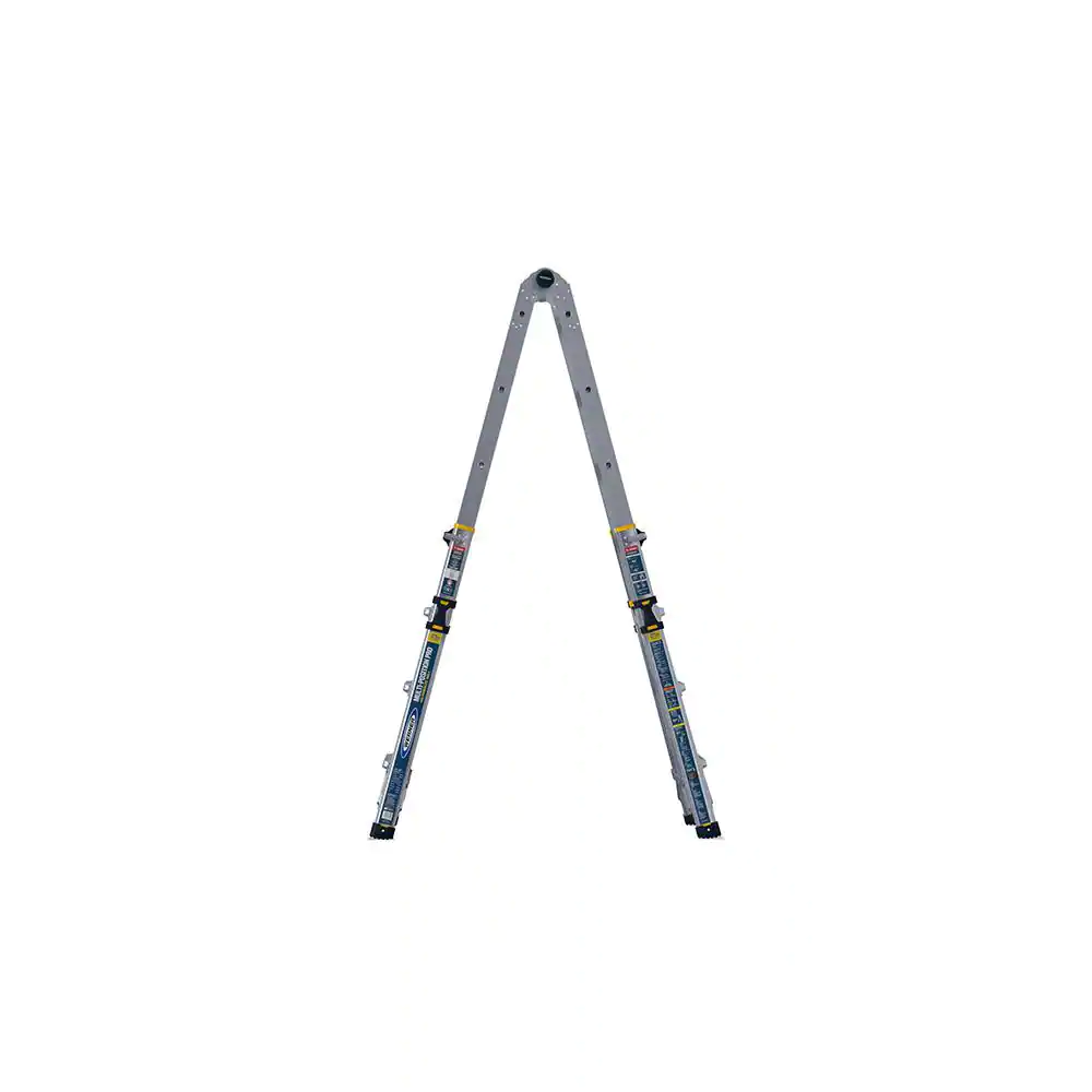 WERNER Pro Ladder 18-Ft Reach Aluminum Multi-Position 375-Lbs Load ...