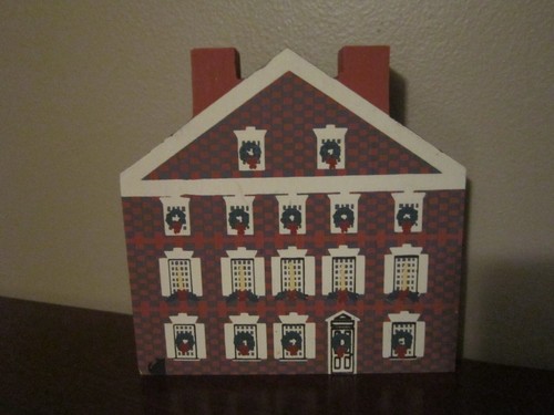 GRAFF HOUSE PHILADELPHIA CHRISTMAS SERIES CAT'S MEOW VILLAGE 1988 WOOD ...