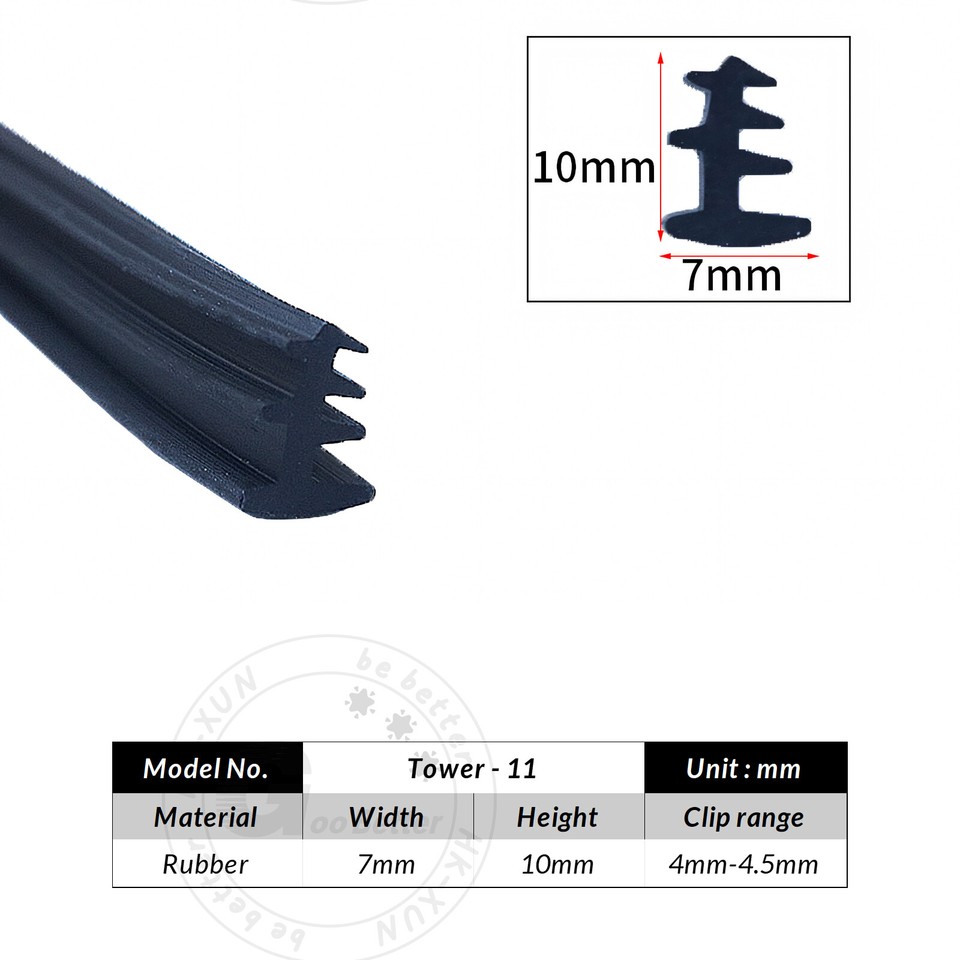 Silicone Rubber Window & Door Gasket Seal Flipper Glazing Rubber ...