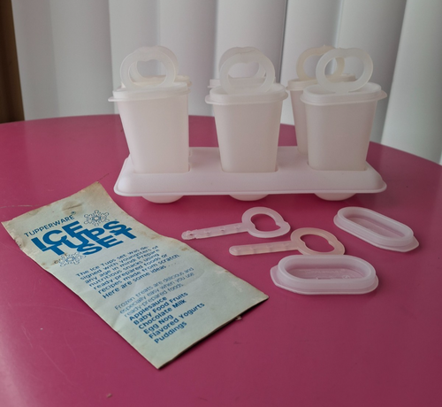 Vintage Tupperware Set of 6 Popsicle Maker Molds Ice Cups & Tray ...