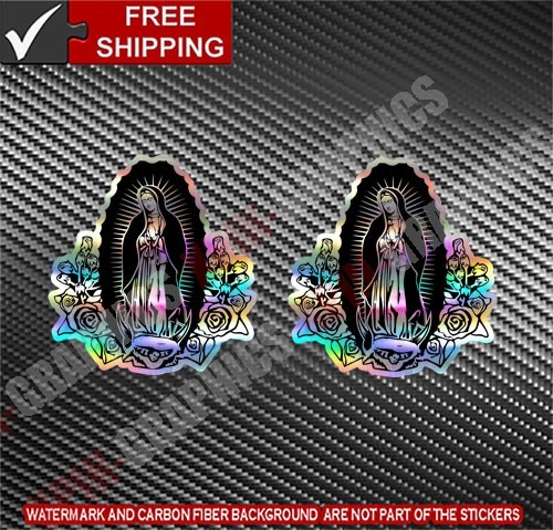 Virgin Mary Virgen De Guadalupe Sticker Decal Graphic 2 Pack ...