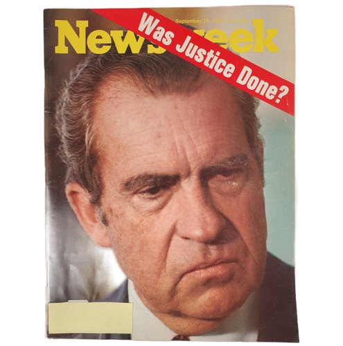 Newsweek Magazine September 16, 1974 Richard Nixon Watergate "Was ...
