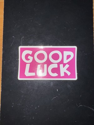 Pink Good Luck Sticker | eBay