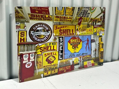 SHELL BOWSER GARAGE COLLECTION METAL SIGN | eBay