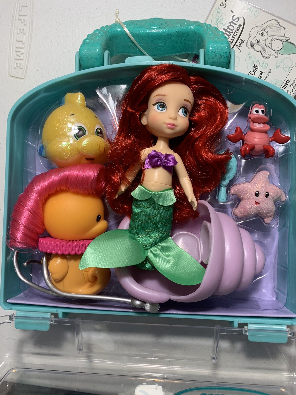 DISNEY ANIMATORS 5" MINI DOLL PLAY SET ARIEL MERMAID | eBay