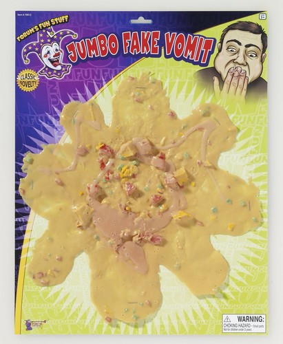 12" JUMBO FAKE VOMIT Puke Joke Prank Gag Dog Human Giant Barf Rubber ...