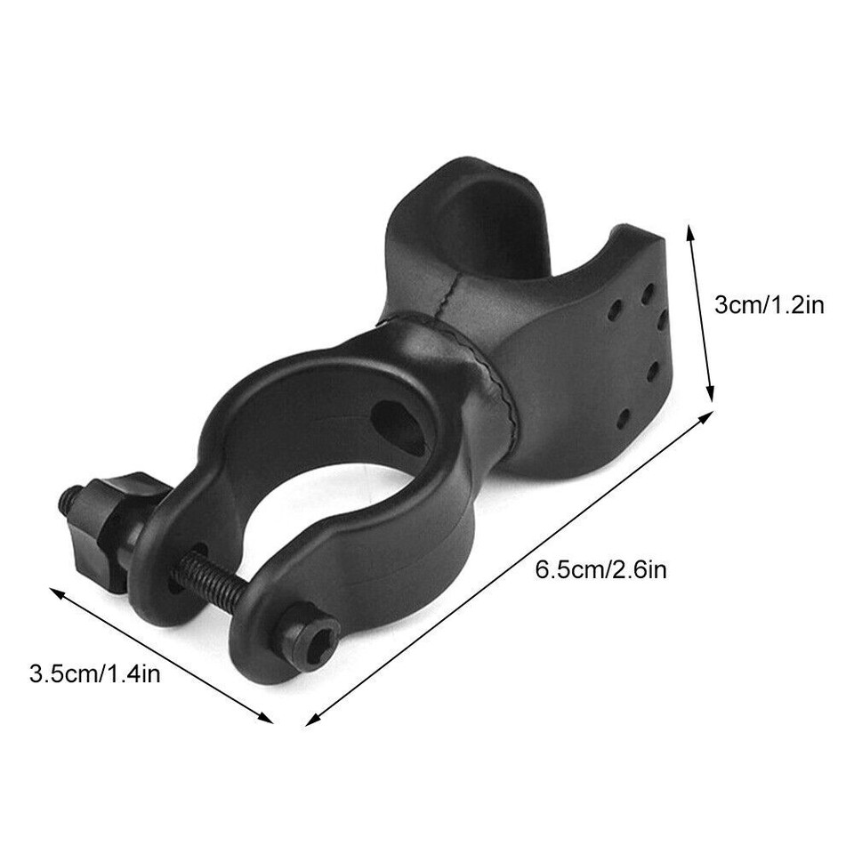 Bike Flashlight Mount Handlebar Light Holder Bracket Torch Clip 360º ...