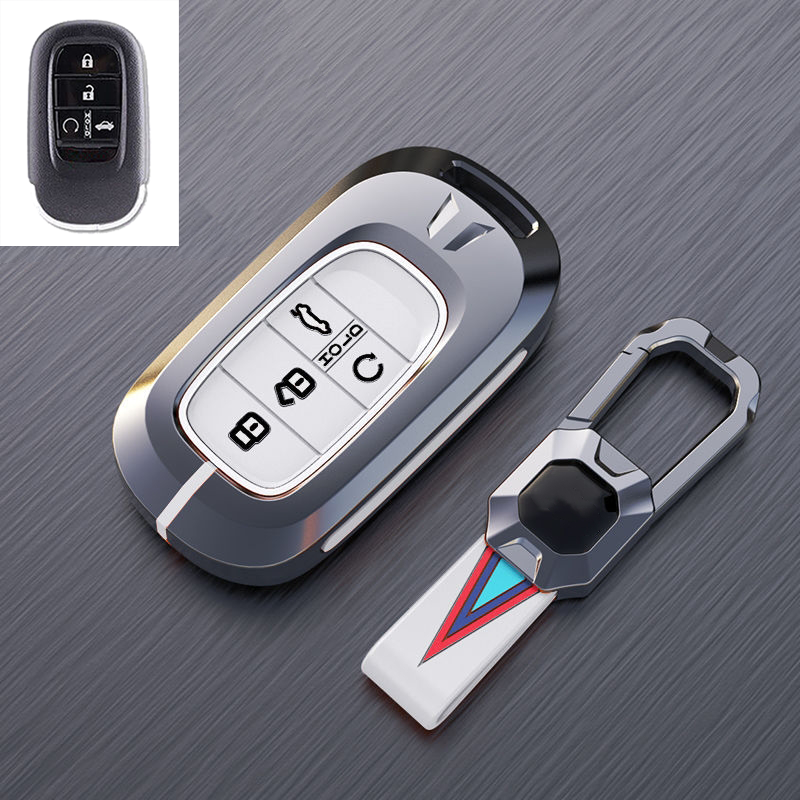 Zinc Alloy Silicone Car Key Fob Case Cover For Honda Civic Accord Pilot ...