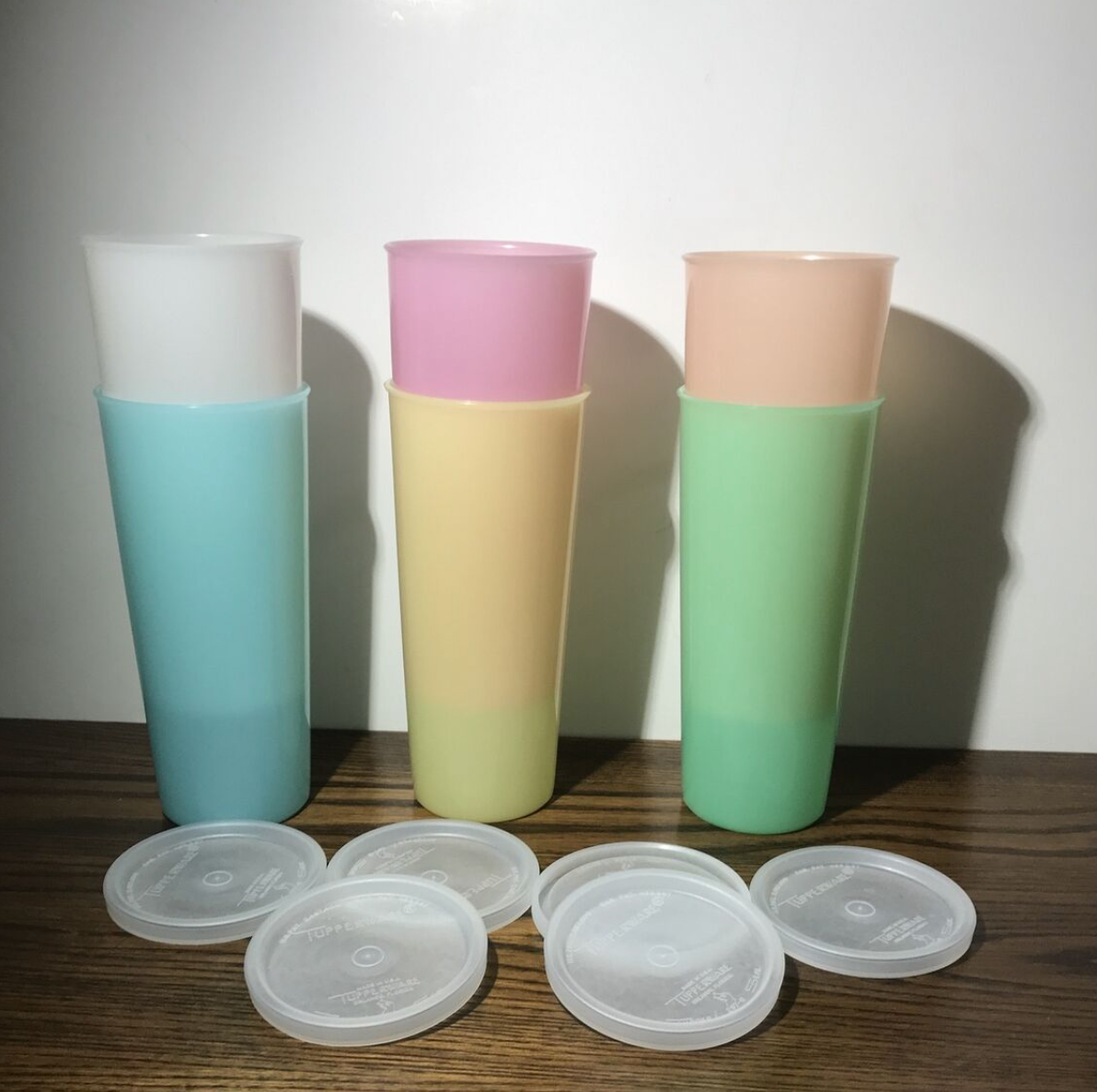 Tupperware Pastel 16 oz Tumblers Cups & Seals # 107 New Vintage Stock ...