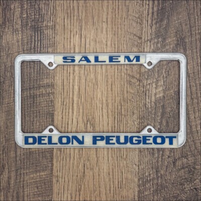 Original SALEM, OREGON License Plate Frame - Delon Peugeot Dealer | eBay