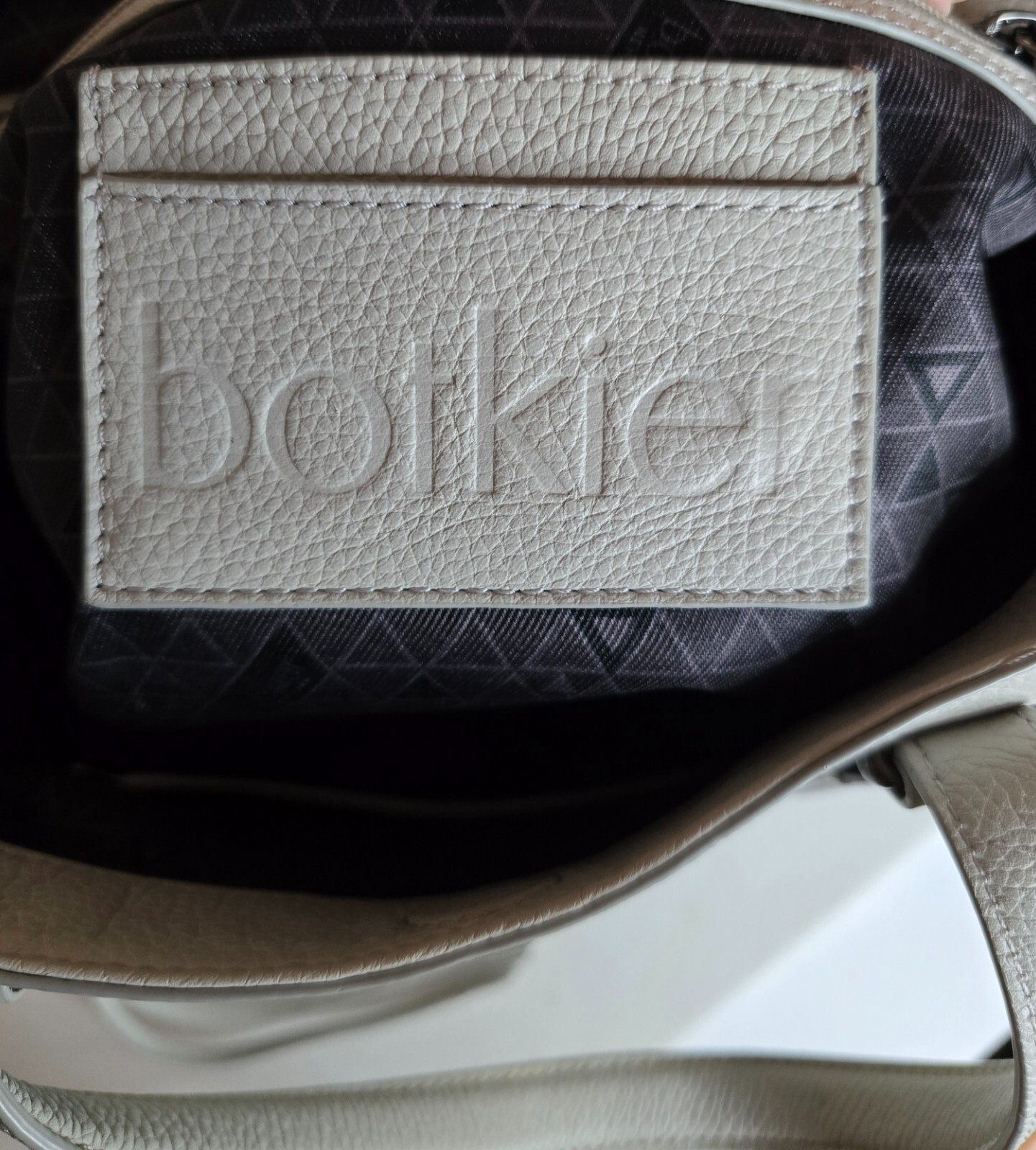 Botkier Trigger ANGLED Satchel Shoulder Bag Purse Light Grey Leather | eBay