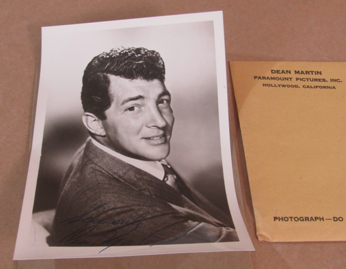original Dean Martin hand signed autograph photo Paramount w/envelope ...