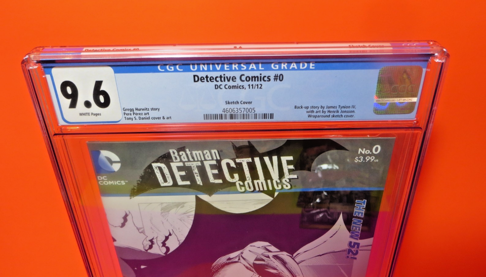 '12 DC Comics Batman Detective Comics CGC 9.6 #0 Tony S. Daniel Sketch ...