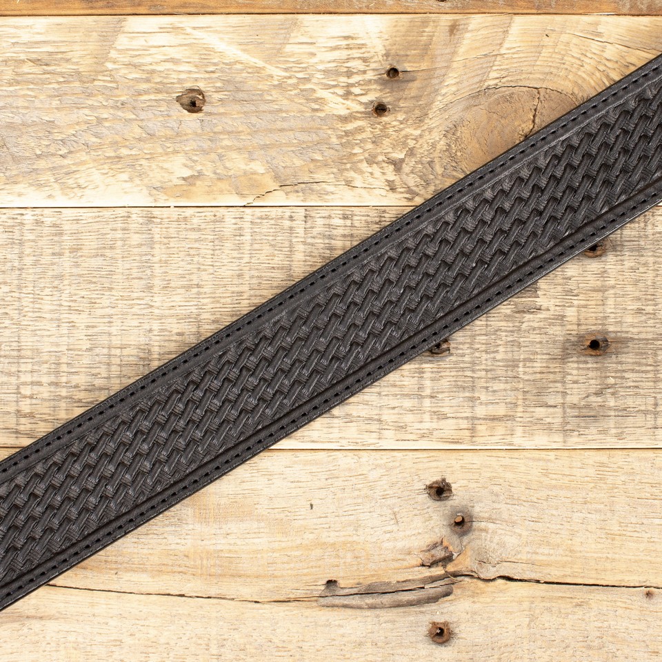 Amish Handmade Basketweave Embossed Ranger Belt - Yoder Leather | eBay