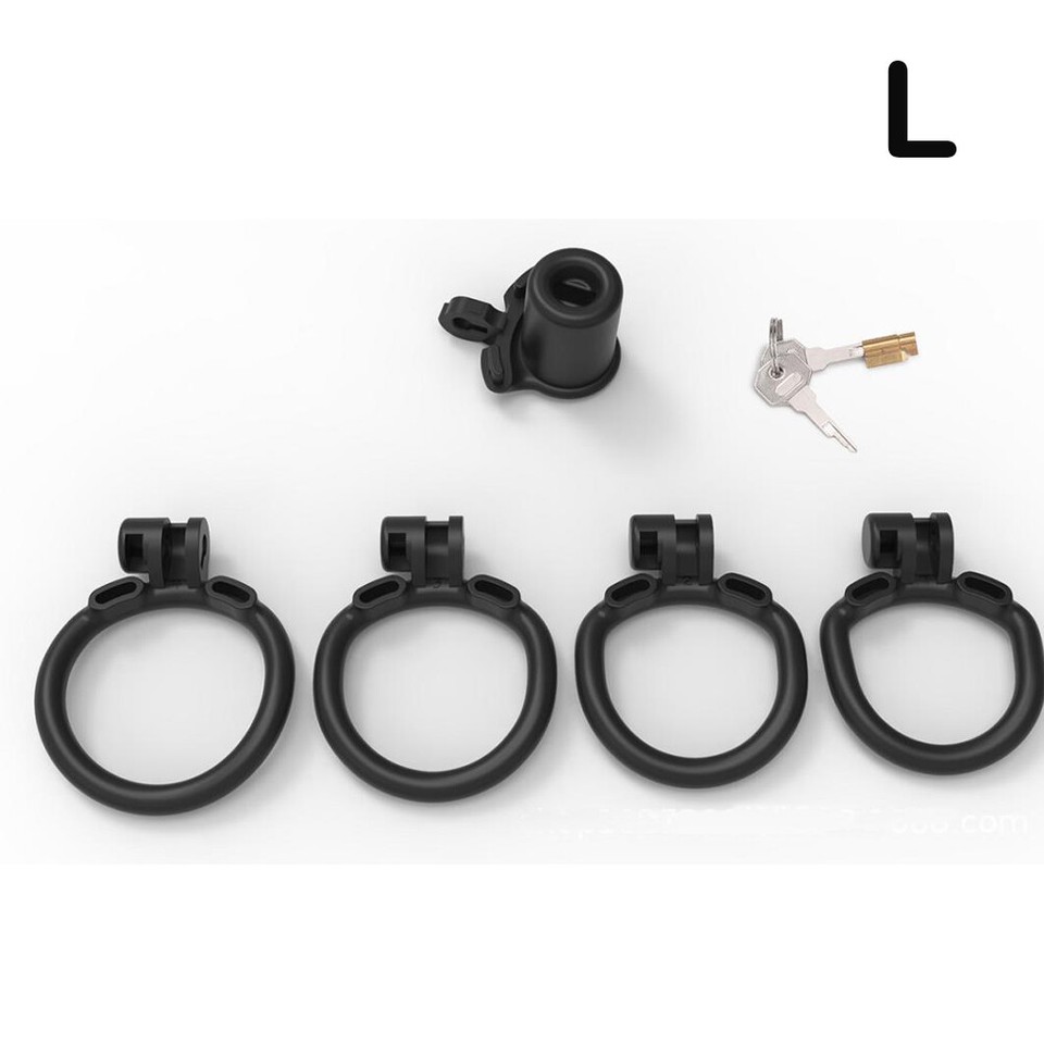 Inverted Plugged Cylinder Chastity Cage with Belt for Couple with 4 ...