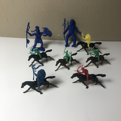 Vintage Made In Hong Kong Miniature Plastic Cowboys and Indians on ...