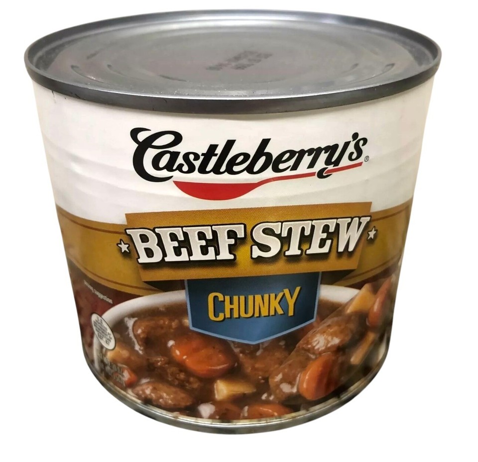 4 CANS Castleberry's Chunky Beef Stew 20 oz Can Soup Hash FREE SHIP ...