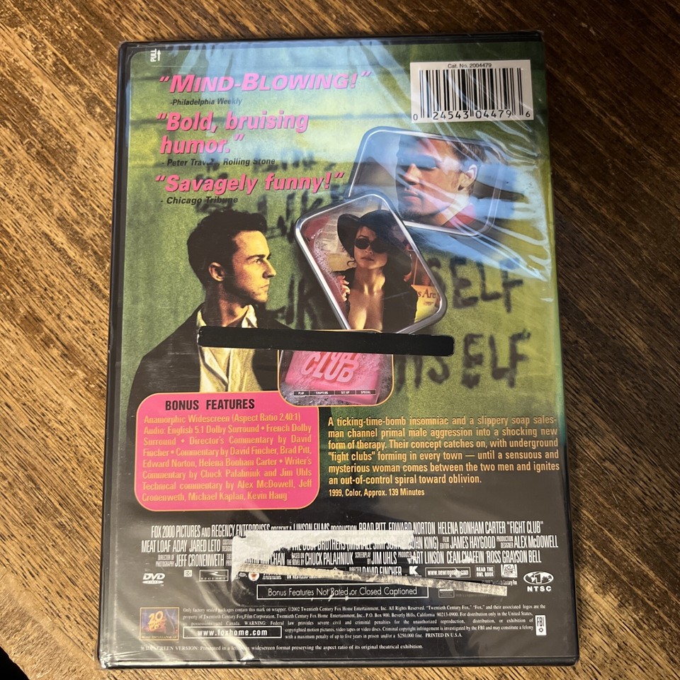 Fight Club (DVD, 1999). Brand New 24543044796| eBay