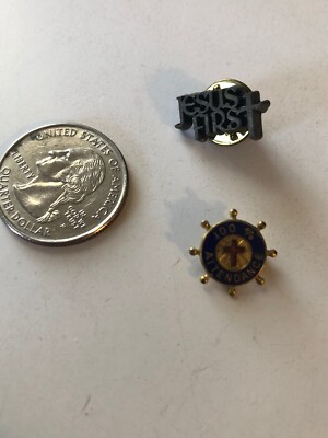 Jesus first Pin And 100% attendance church pin | eBay