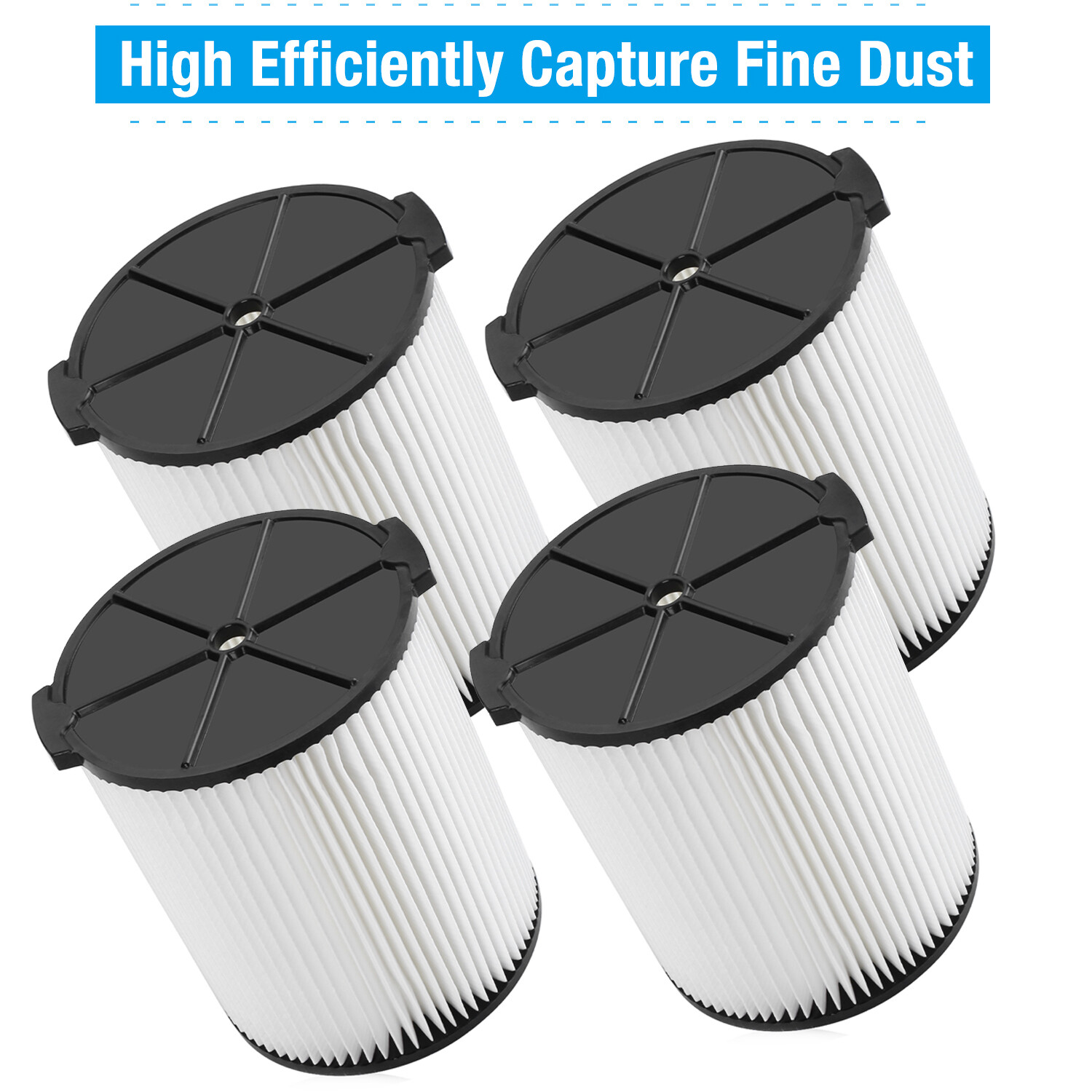 VF4000 Filter For RIDGID Wet/Dry Washable Vacuum Garage Shop Vac ...