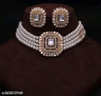 South Indian Gold Plated Kashi Mala Gold Plated Wedding Ethnic Necklace ...