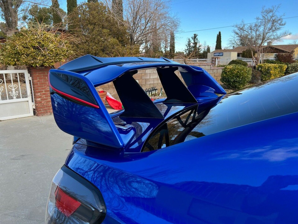 2 x Gloss Black Spoiler Wing Stabilizer Support Fit 15-21 Subaru WRX ...
