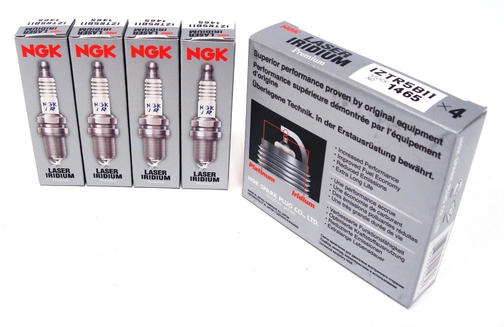 4 NGK LASER IRIDIUM Spark Plugs 90137 DILZKAR7C11S FOR Honda FIT 2015 ...