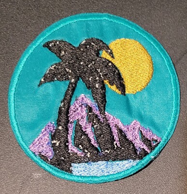 Night Palm - Beach - Sew On/Iron On Patch 10785 | eBay