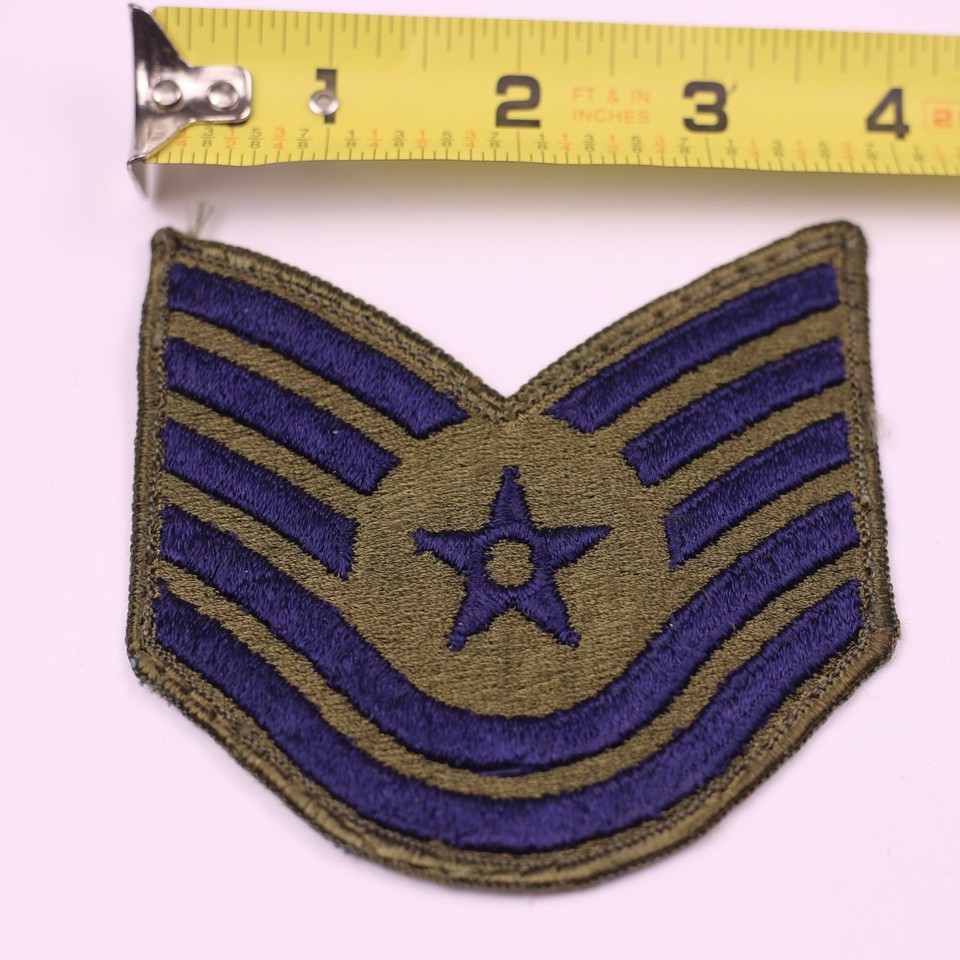 U.S. Military USAF Technical Sergeant Rank Insignia Patch E6 Subdued ...